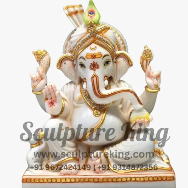 Marble Ganesh ji Statue - Sculpture King